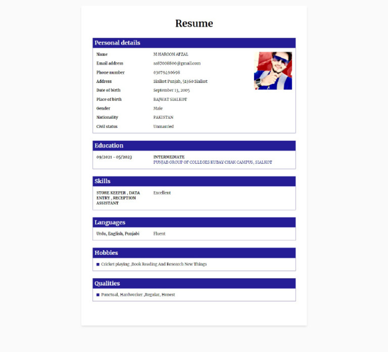 FireShot Capture 015 - Resume M HAROON AFZAL - Jobseeker | PDF