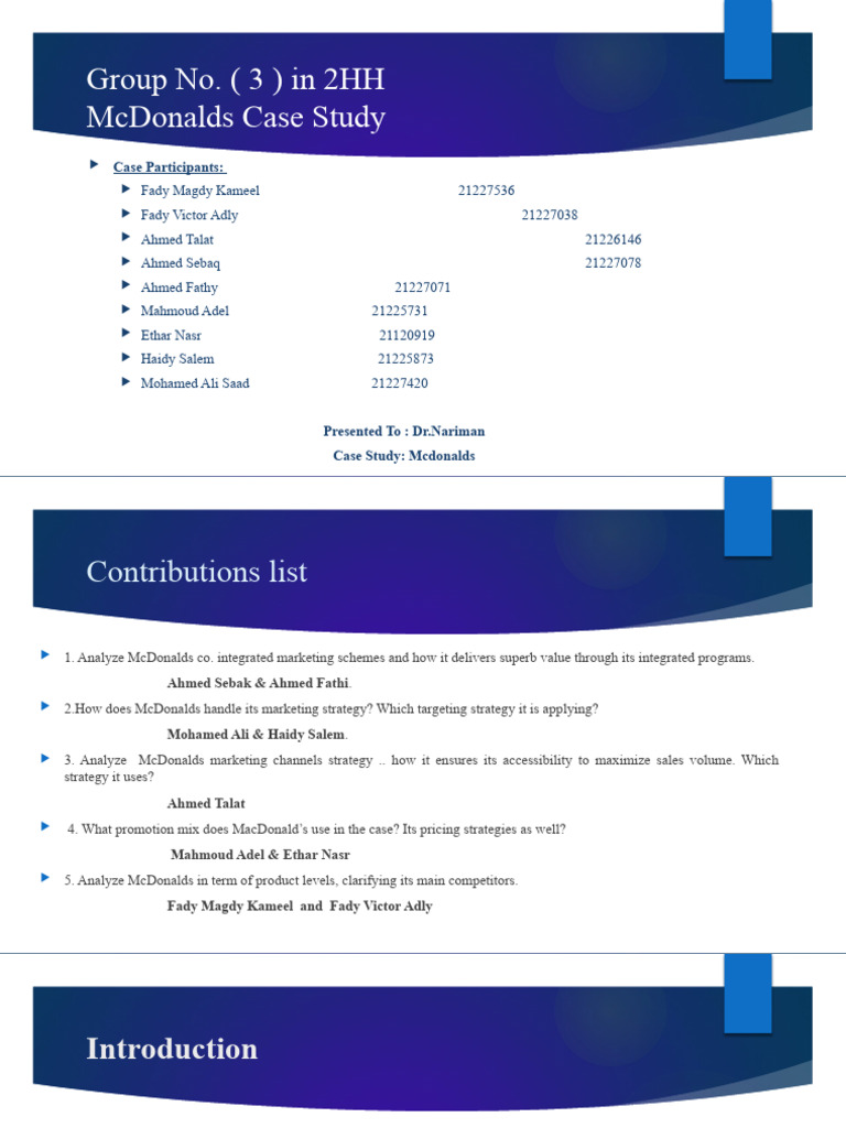 Marketing - Mcdonald's Case Study | PDF | Mc Donald's | Pricing