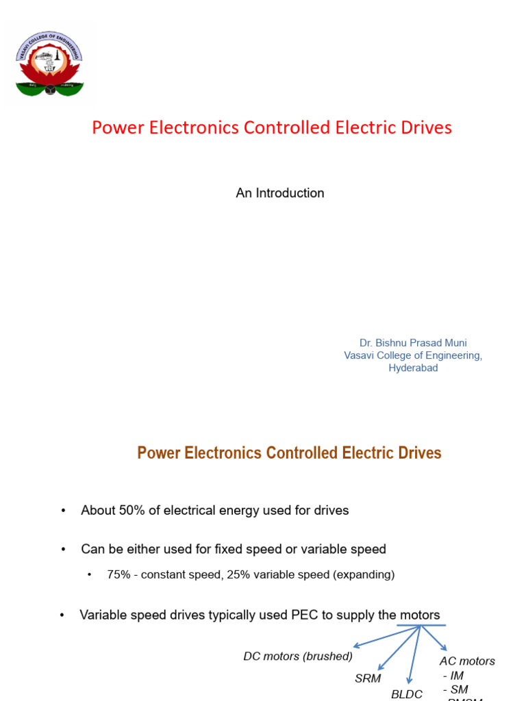 Power Electronics in Electric Drives | PDF | Electric Motor | Friction