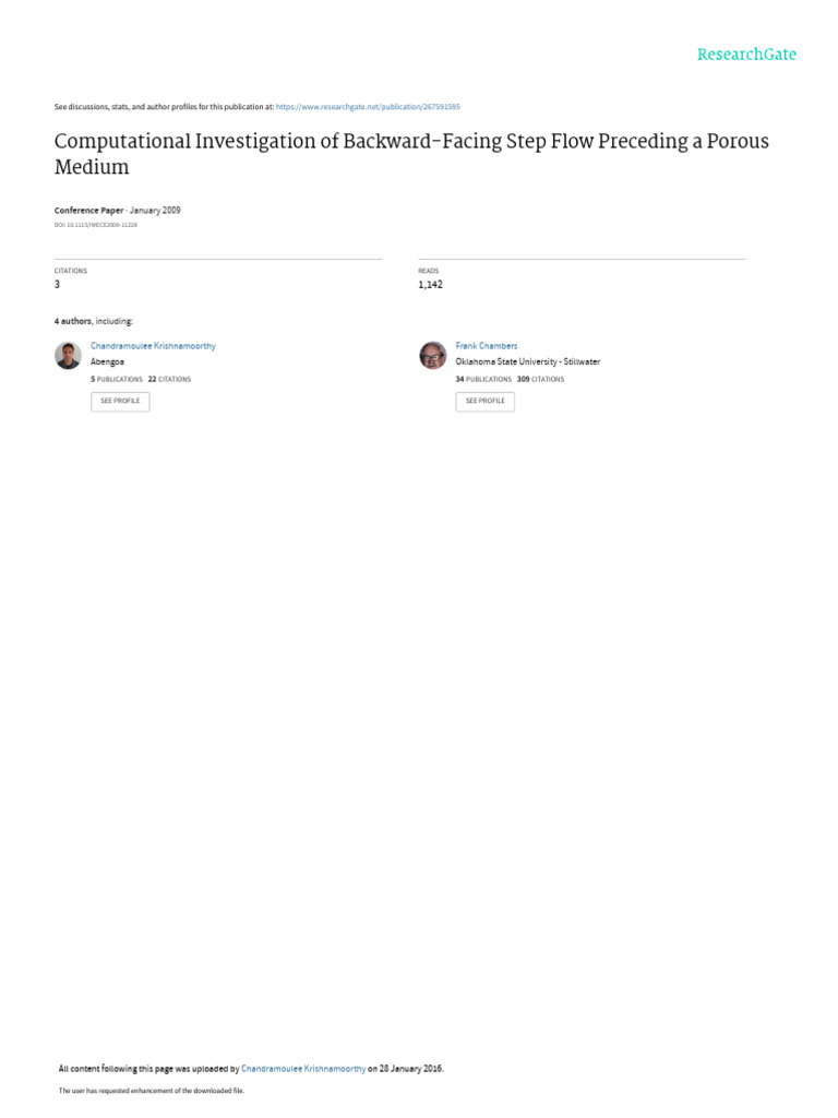 Imece2009 - Porous Jump Coefficient | PDF | Fluid Dynamics | Reynolds ...