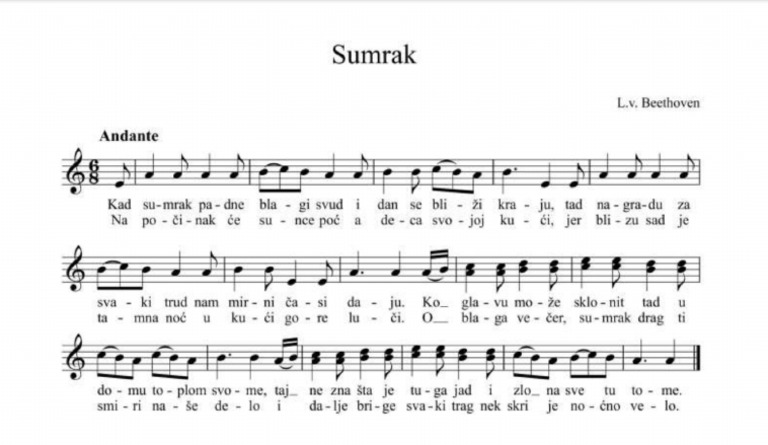 Sumrak - Betoven | PDF
