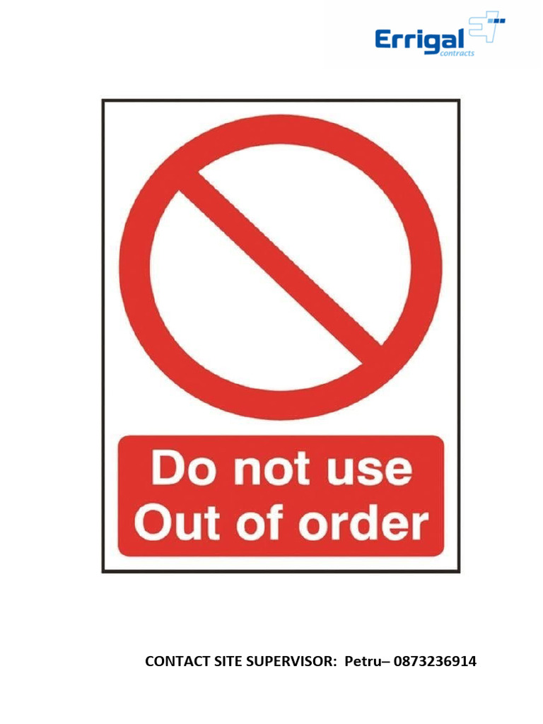 Out of Order Sign | PDF