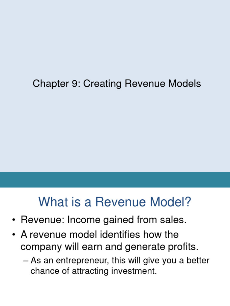 Revenue Models For Startups | PDF | Pricing | Income Statement