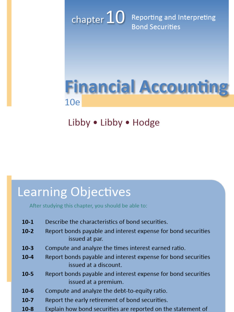 Libby 10e Chap010 | PDF | Bonds (Finance) | Present Value
