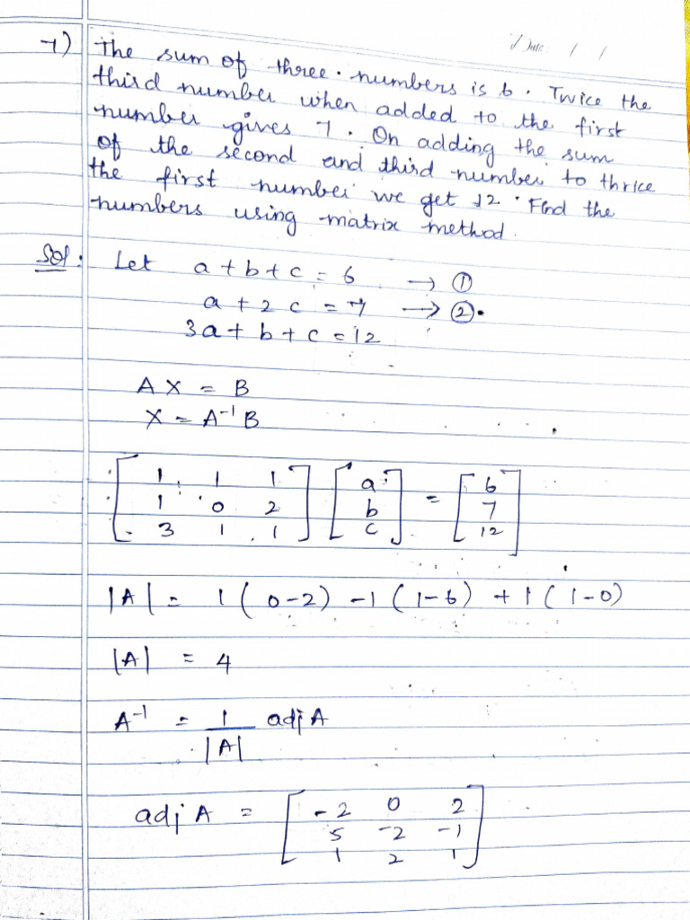 Matrices and Determinant - 2 | PDF