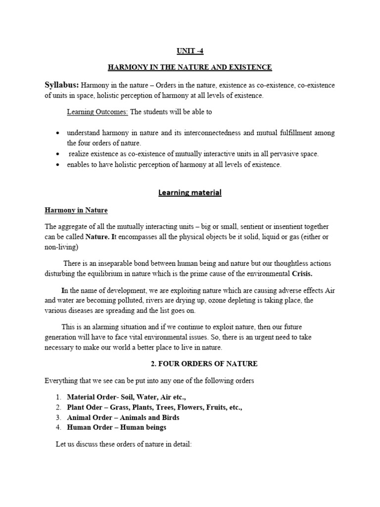 Uhv Unit 4 | Download Free PDF | Soil | Nature