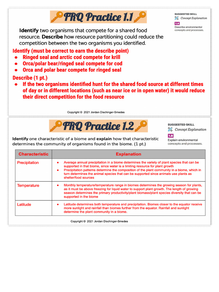 1 FRQ Key | PDF