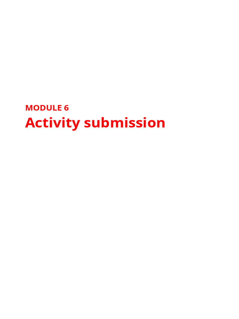 M6 Activity Submission | PDF | Technology & Engineering
