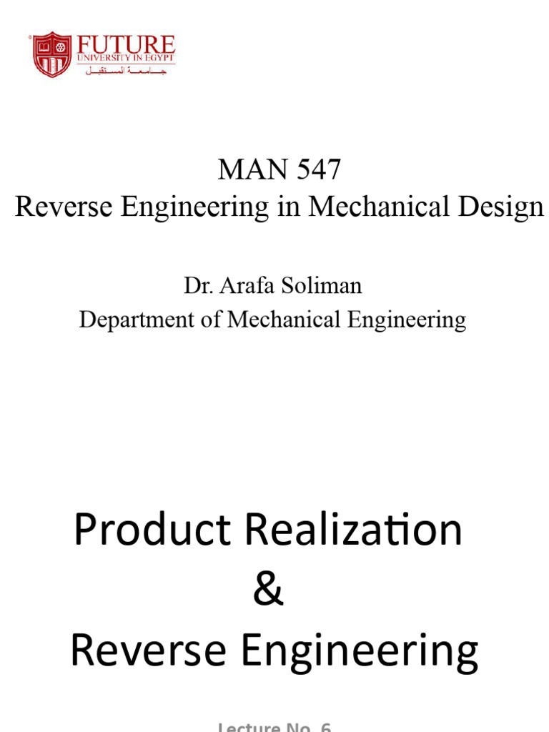 MAN 547 - Lect. 6 Reverse Engineering-3D Printer and Filament | PDF