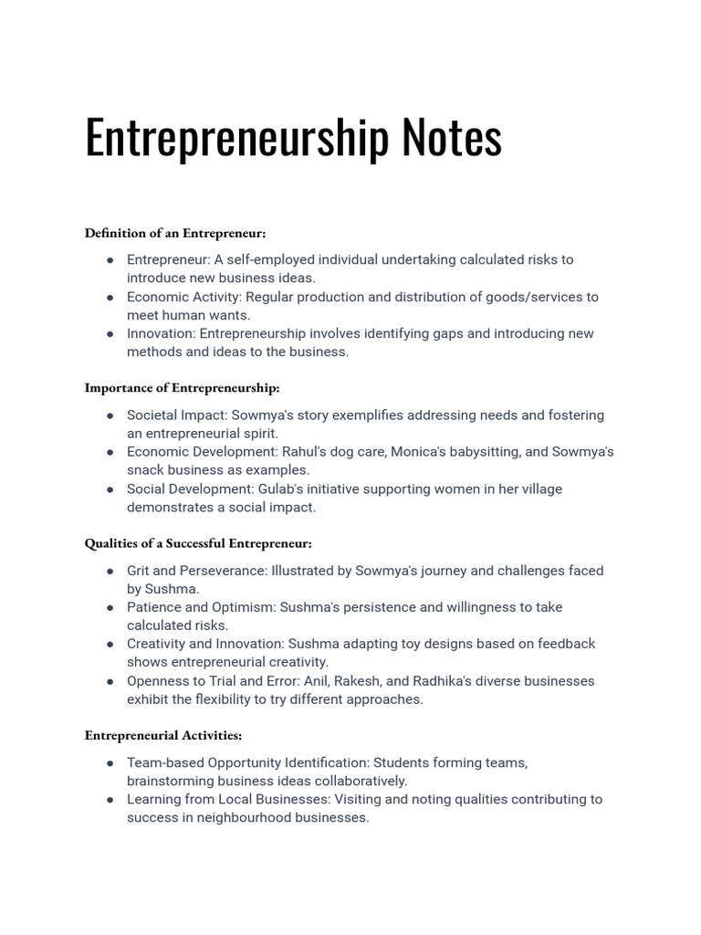 Enterpreneurship Skills | PDF | Entrepreneurship | Business