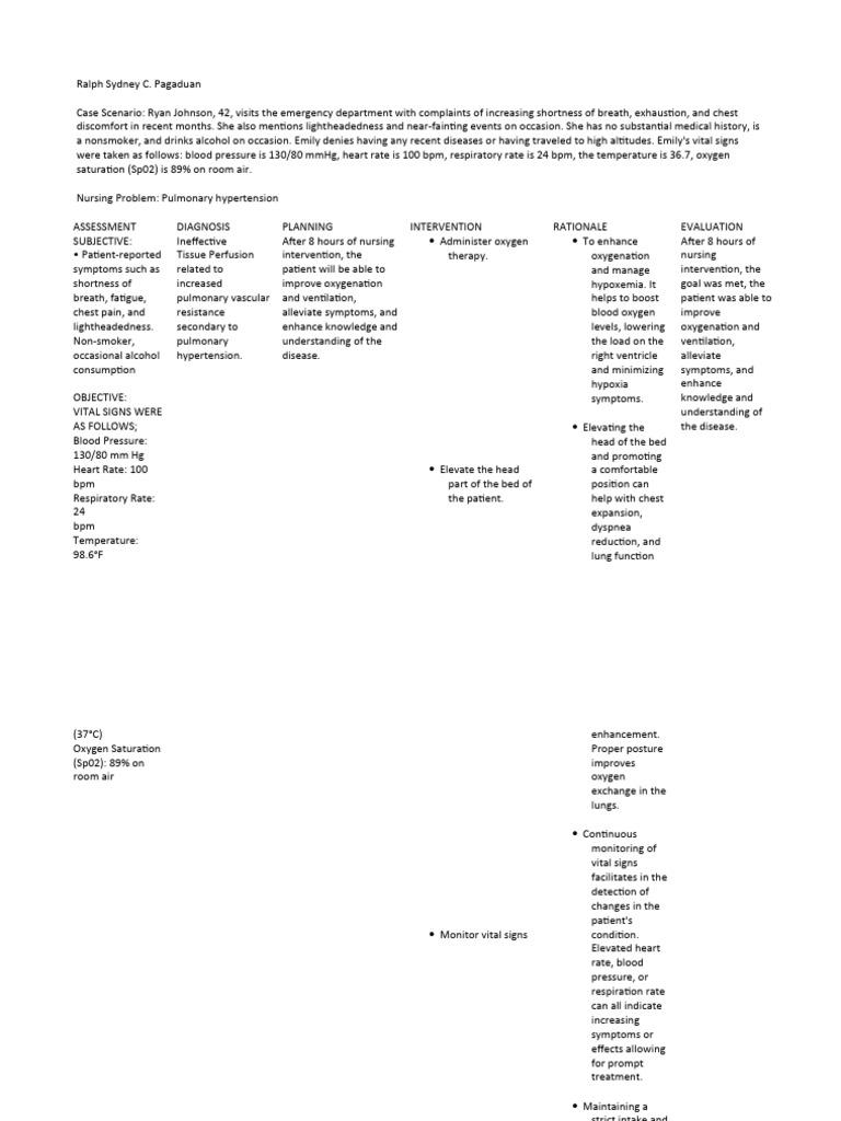 Case Scenario | PDF | Hypertension | Blood Pressure