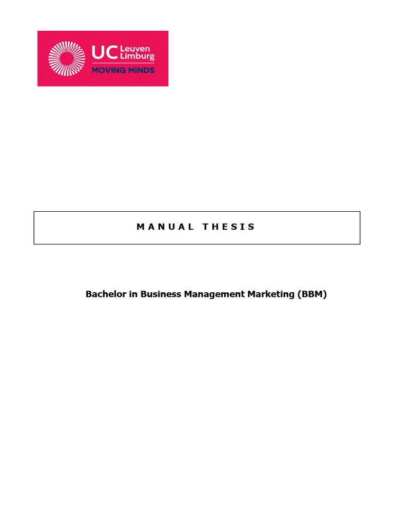 BBM - Manual Thesis | PDF | Thesis | Mentorship