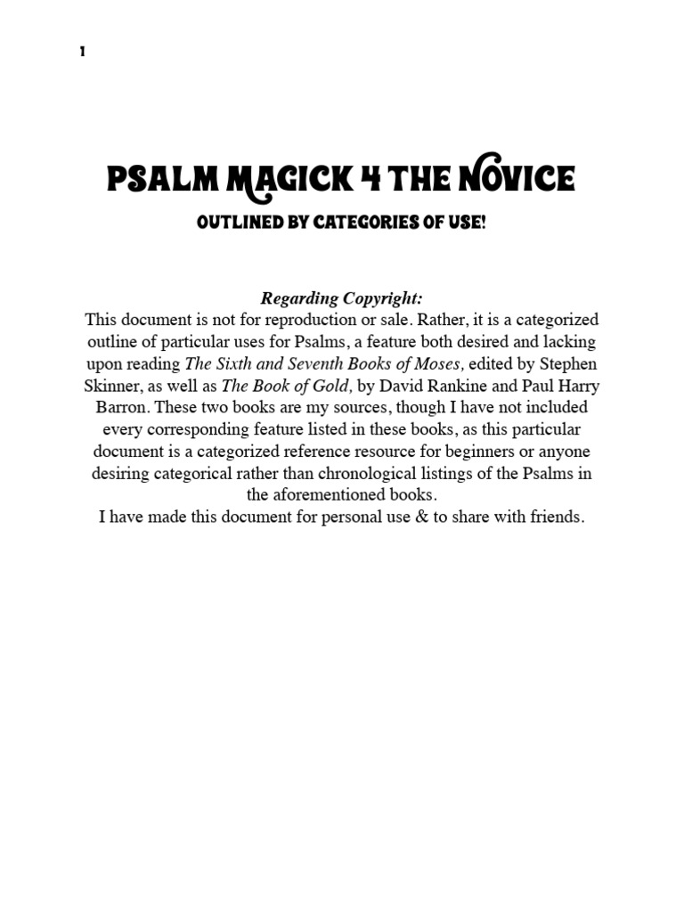 Psalm Magick - PDF | PDF | Prayer | Confession (Religion)
