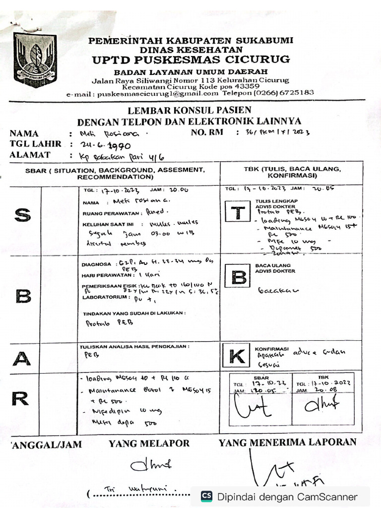 Pelaporan SBAR | PDF