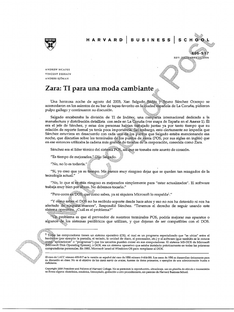 Caso U1 - Zara - IT para Una Moda Rapida | PDF