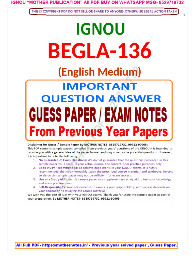 BEGLA 136 EM PYQ MP K5gwyz | PDF | Sales | Java Script