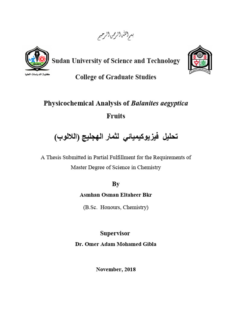 Physicochemical Analysis of Balanites Aegyptica | PDF | Vegetable Oil | Fat