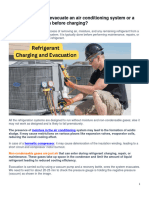 Refrigerant Charging Procedure | PDF | Air Conditioning | Valve