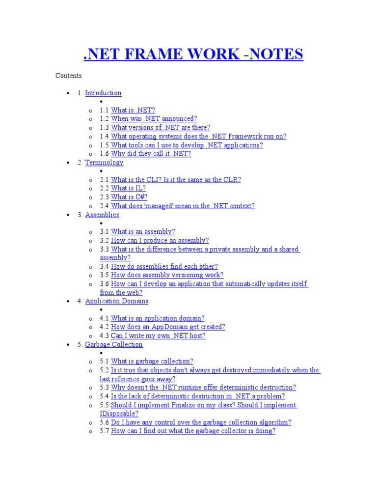Notes Pdf Component Object Model C Sharp Programming Language 