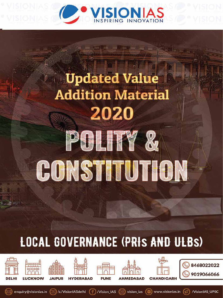 Local Governance PRIs AND ULBs | PDF | Politics Of India | Governance