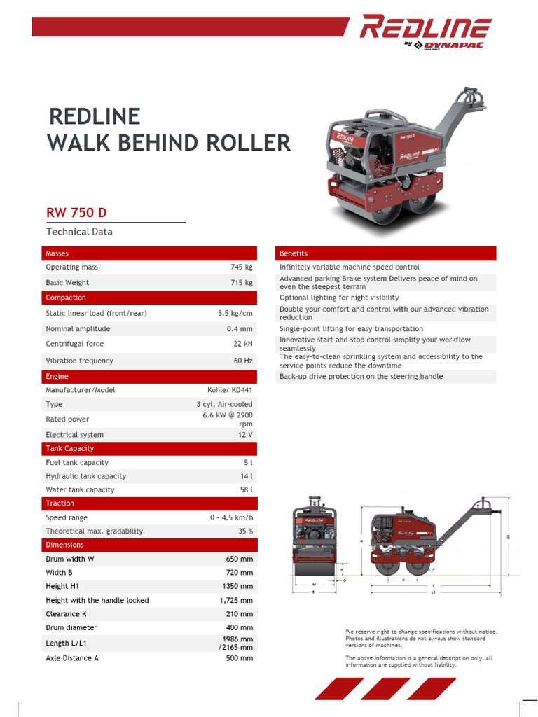 REDLINE RW750D - Datasheet For SOP | PDF | Tanks | Automotive Technologies