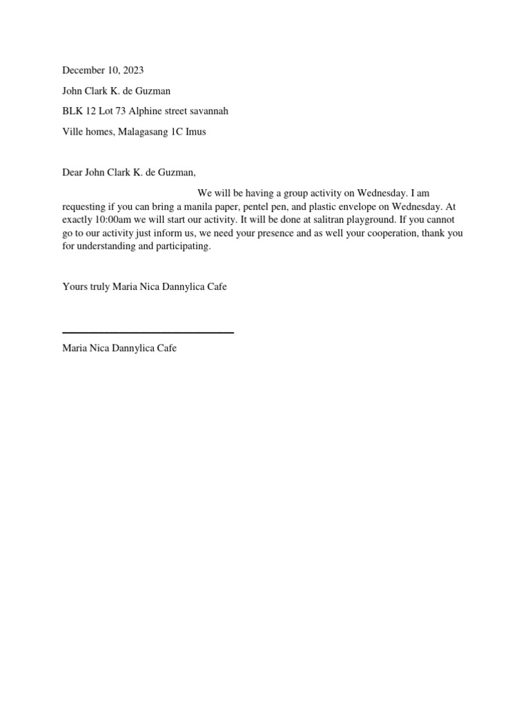 Formal and Semi-Formal Letter | PDF