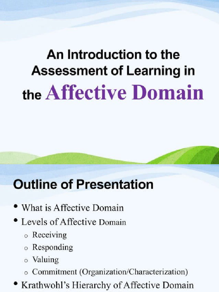 Affective Domain of Learning | PDF