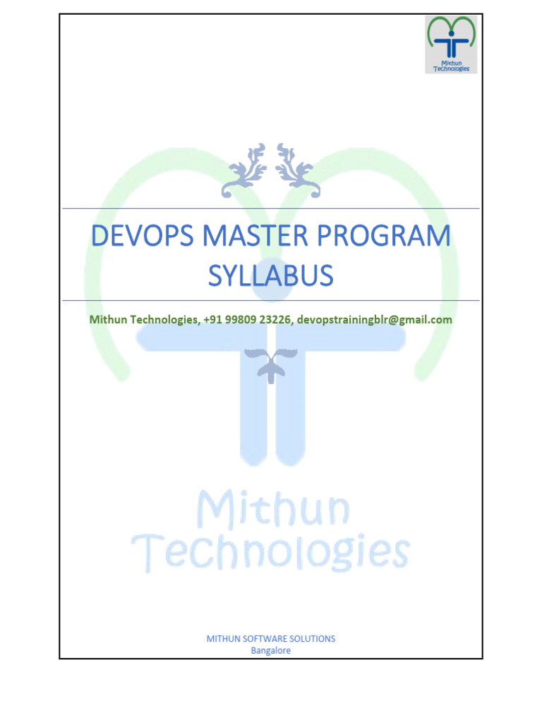 DevOps Master Program Syllabus Mithun Technologies 2023 | PDF | Web ...