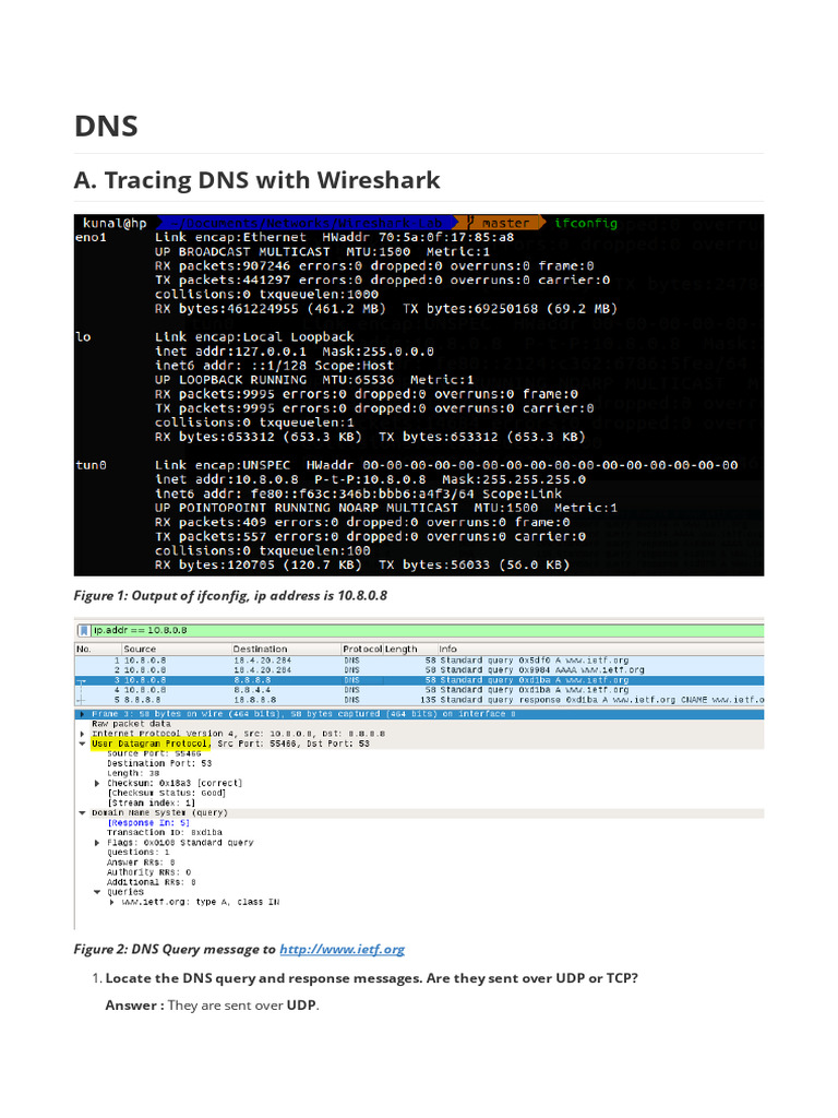 Wireshark Dns | PDF
