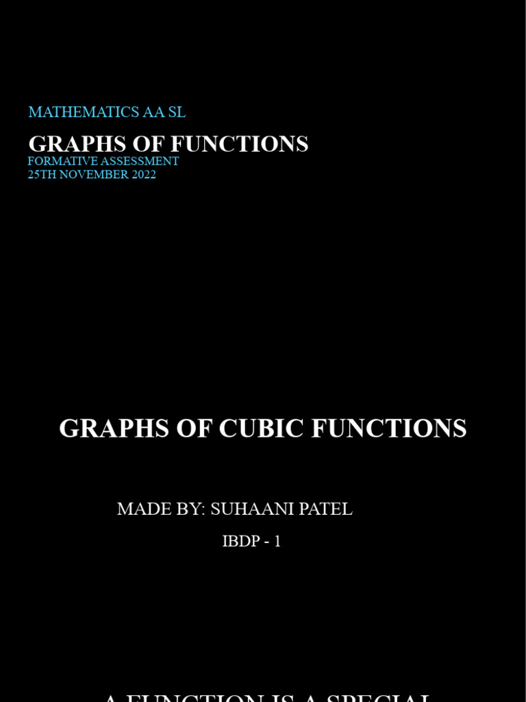 Graphs of Cubic Functions | PDF | Functions And Mappings | Mathematics