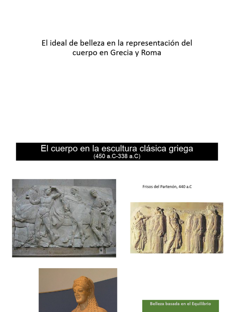 El ideal de belleza en la representación del cuerpo en Grecia y Roma ...