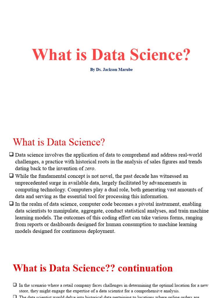 What Is Data Science | PDF | Cluster Analysis | Data Science What Is Data Science | PDF | Cluster Analysis | Data Science