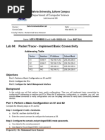 Packet Tracer - Implement Basic Connectivity | PDF | Ip Address | Command Line Interface