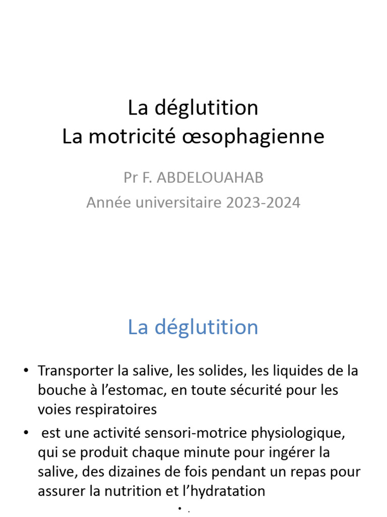 Déglutition | PDF | Bien-être