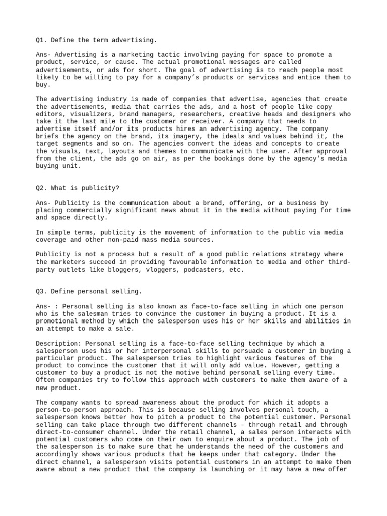 Assignment 1 | PDF | Sales | Advertising