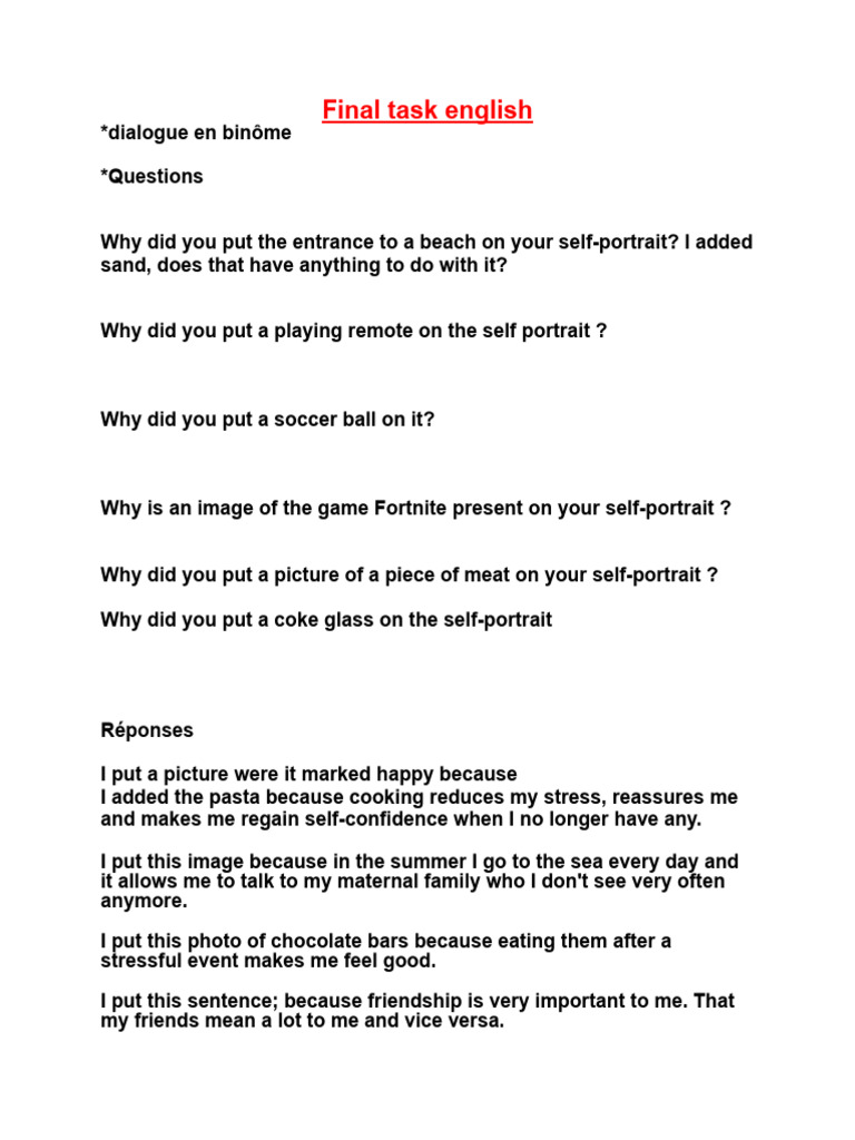 Final Task English | PDF