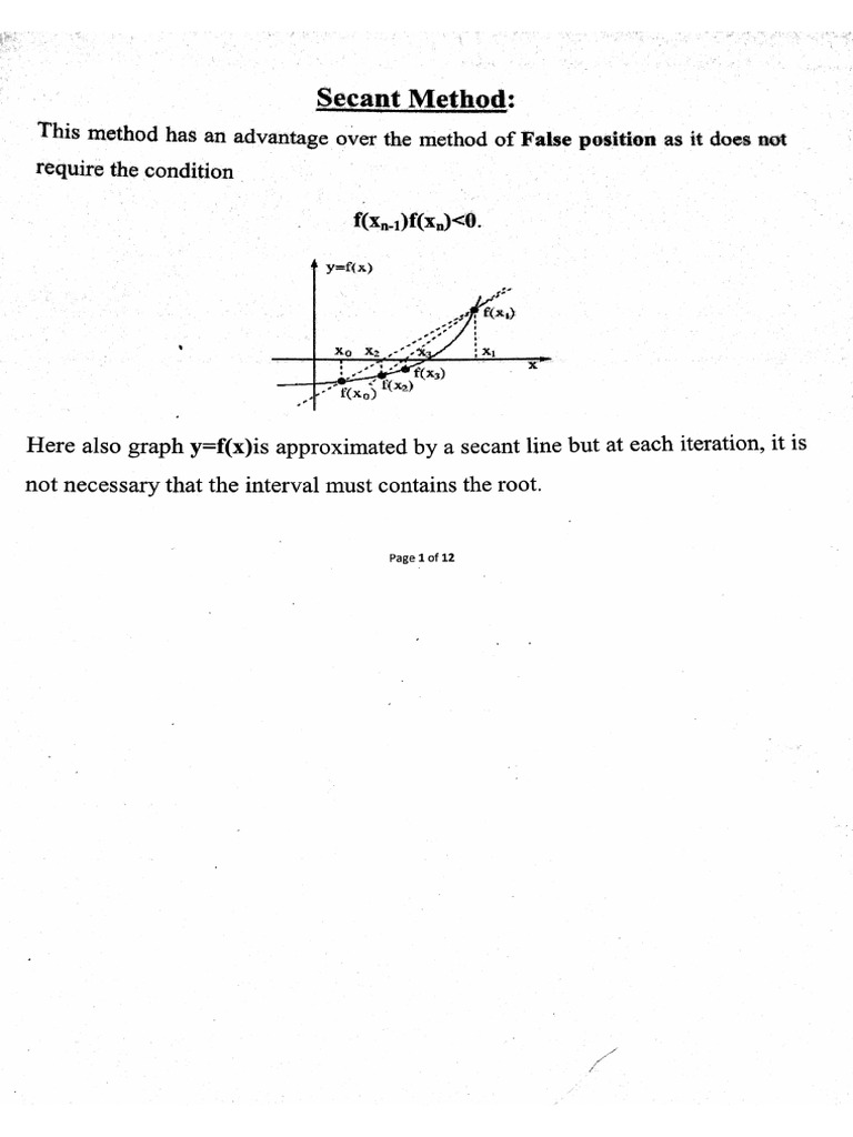 Secant Method | PDF
