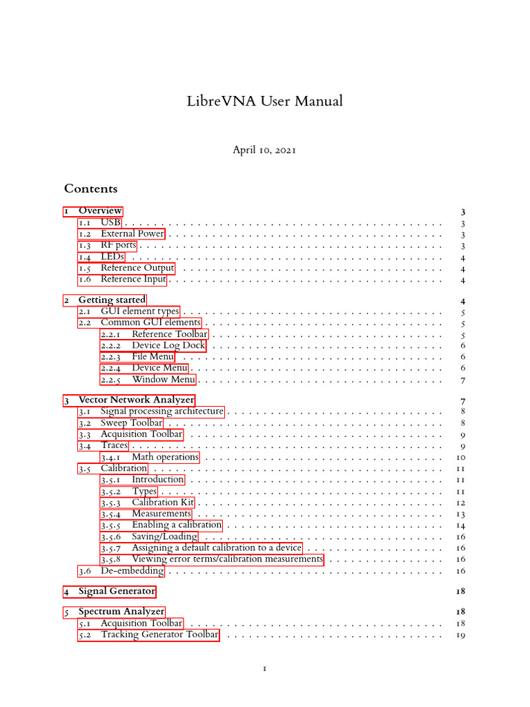 Manual1 LibreVNA | PDF | Calibration | Computer Science