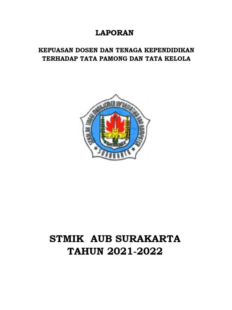 Survei Kepuasan Dosen STMIK AUB 2021-2022 | PDF | Karier & Perkembangan ...