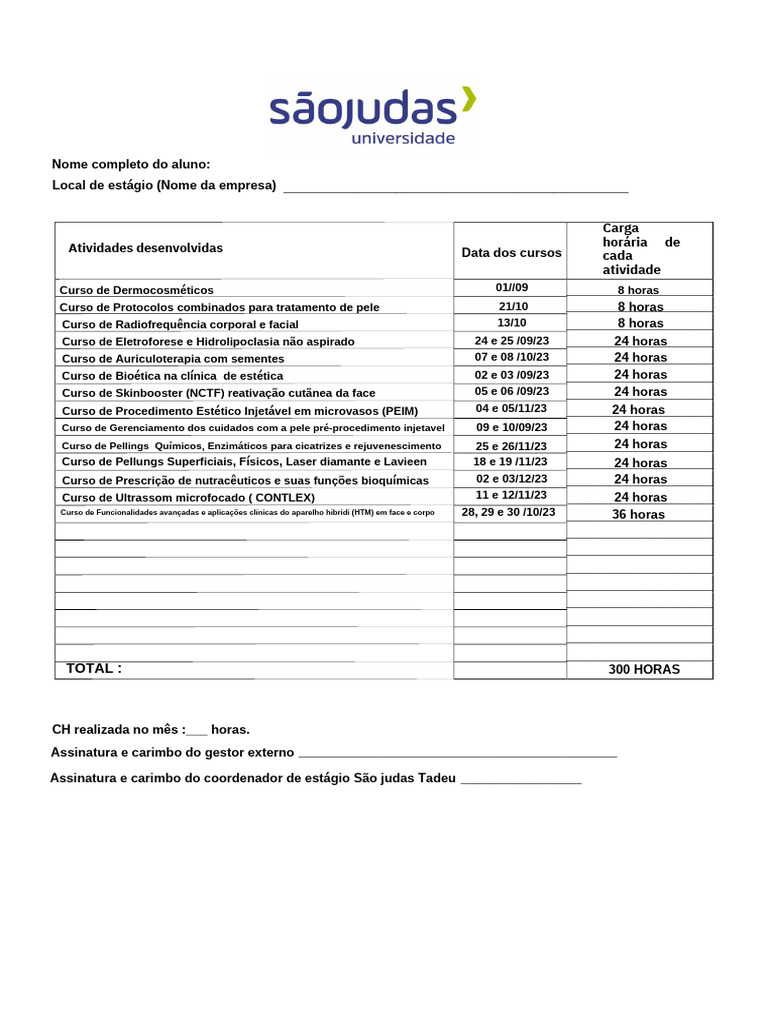 Modelo Plano de Esta Gio Supervis o 2023 2 1 PDF | PDF | Ciências Físicas