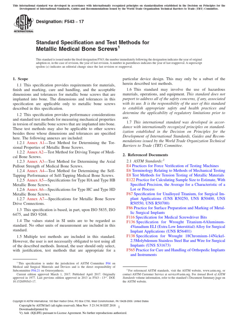 Astm F543 | PDF