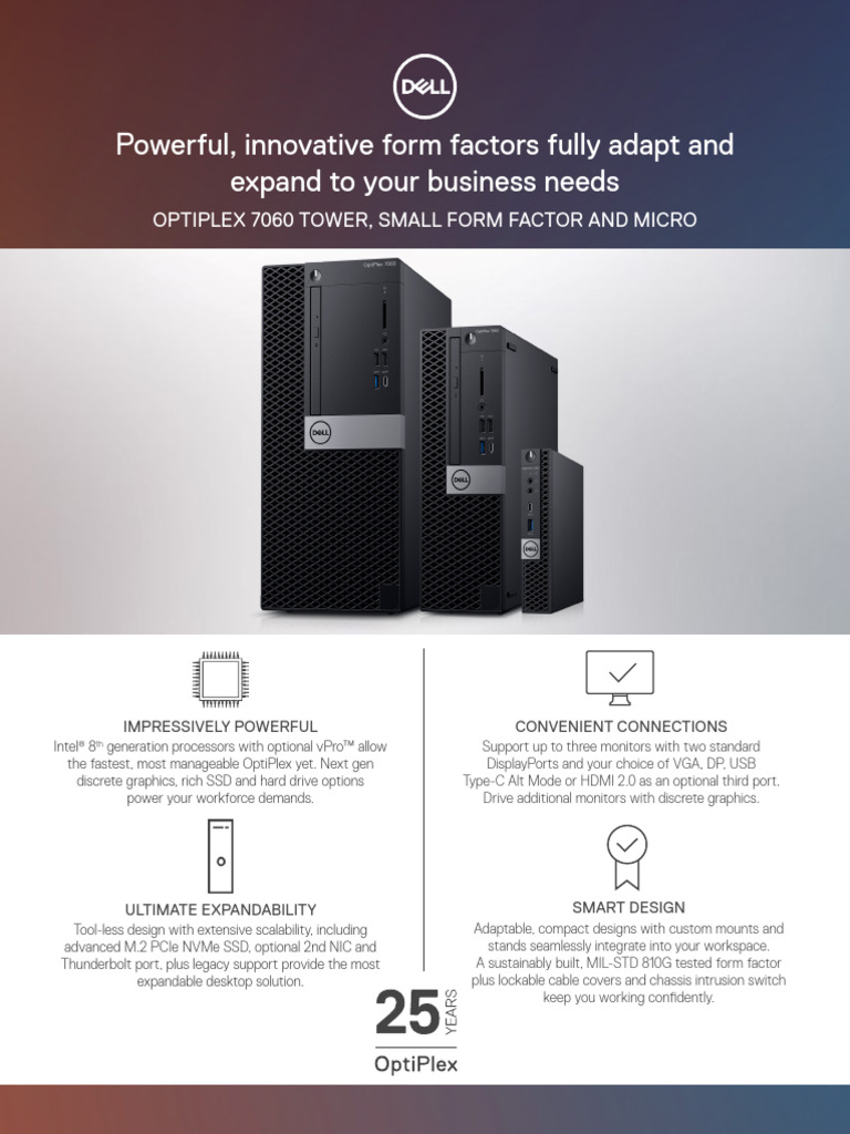 OptiPlex 7060 Spec Sheet | PDF | Home & Garden | Computers