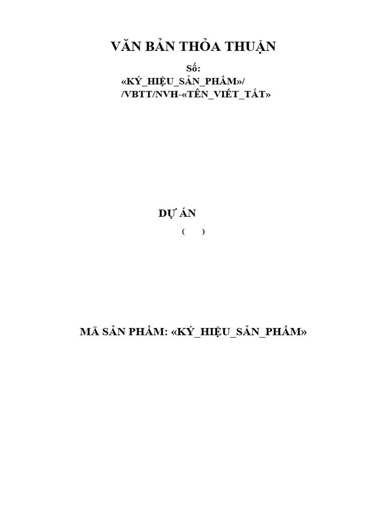 10.PLM - Van Ban Thoa Thuan - V | PDF