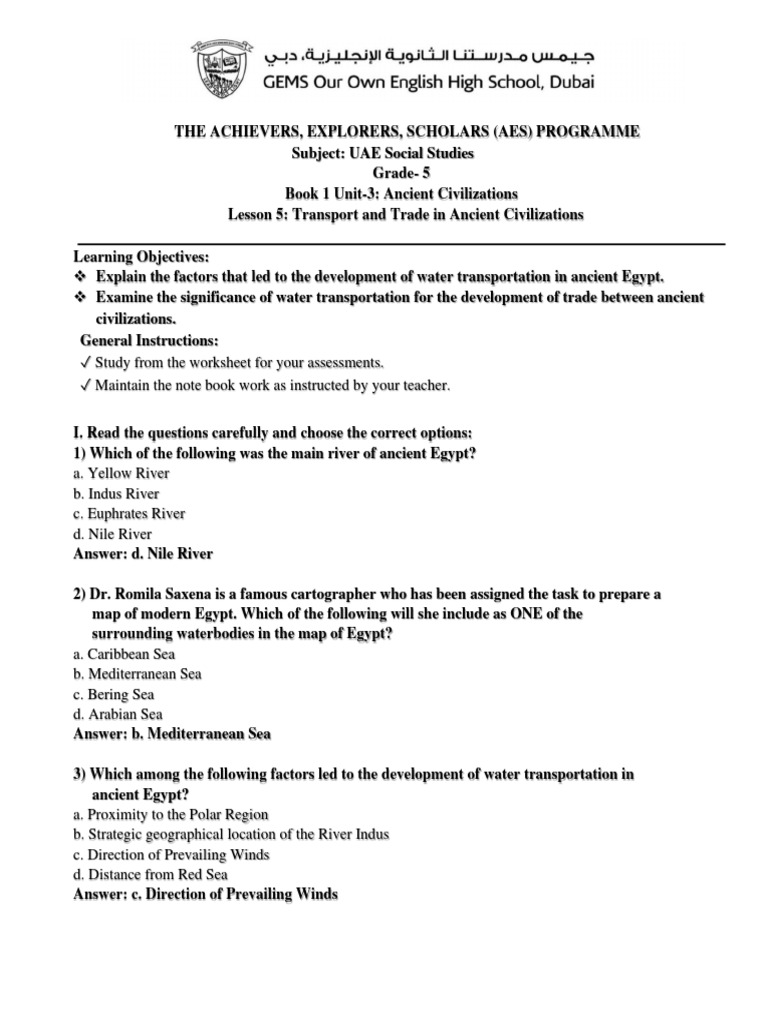 Transport and Trade in Ancient Civilizations | PDF | Social Science | Art