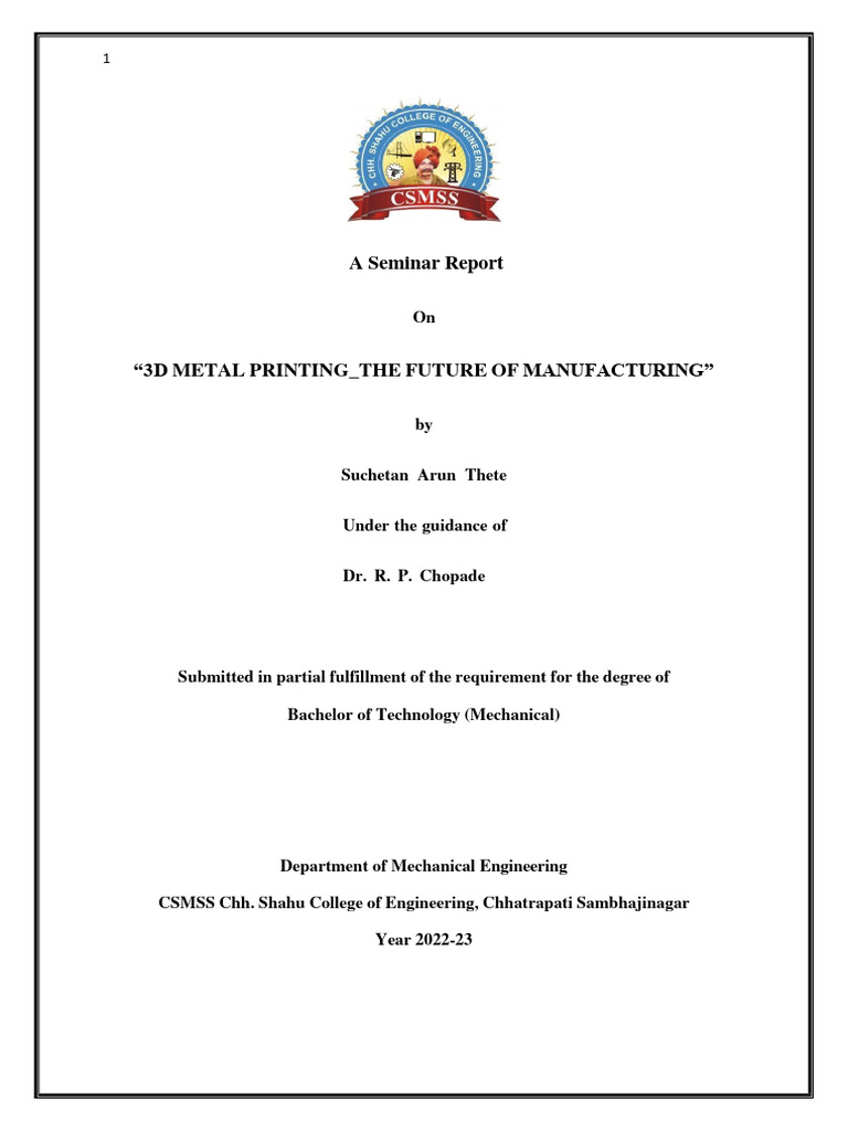 Suchetan Seminar Report | PDF