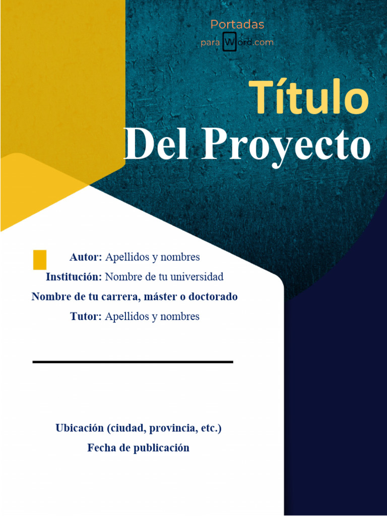 Portada para Word TFG Textura | PDF | Arte