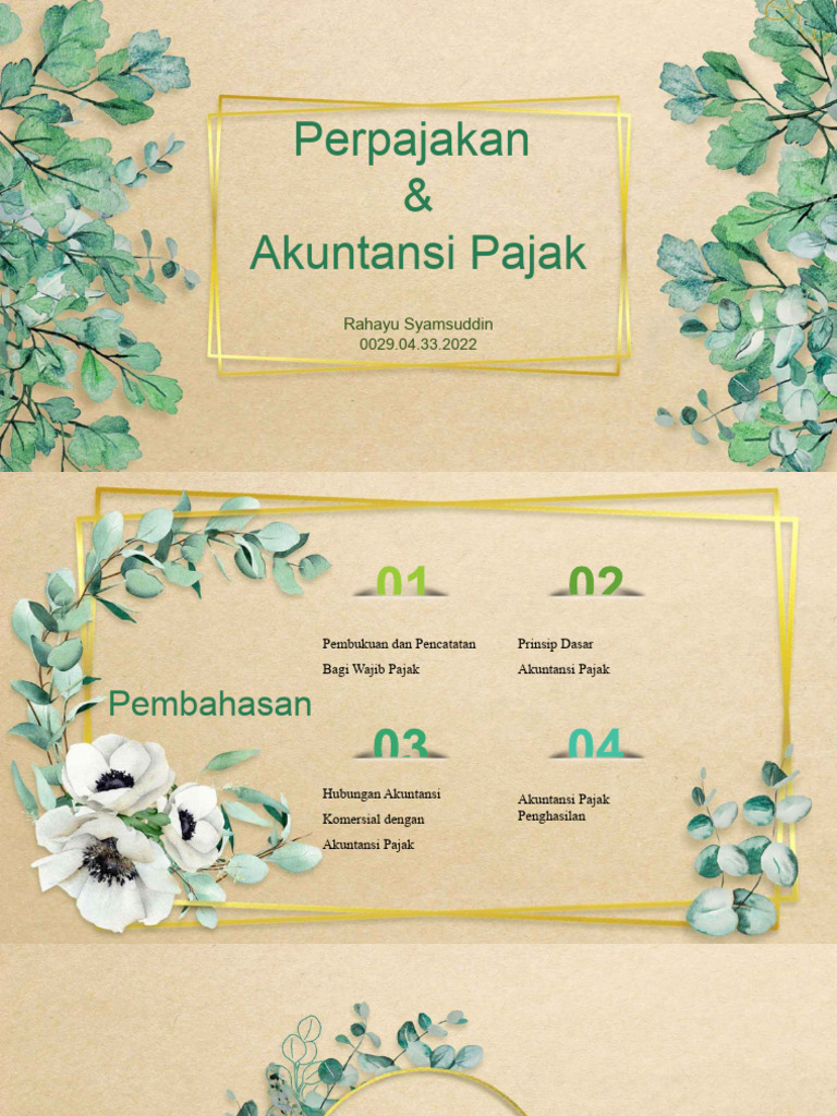 T1 PPT Perpajakan | PDF | Bisnis