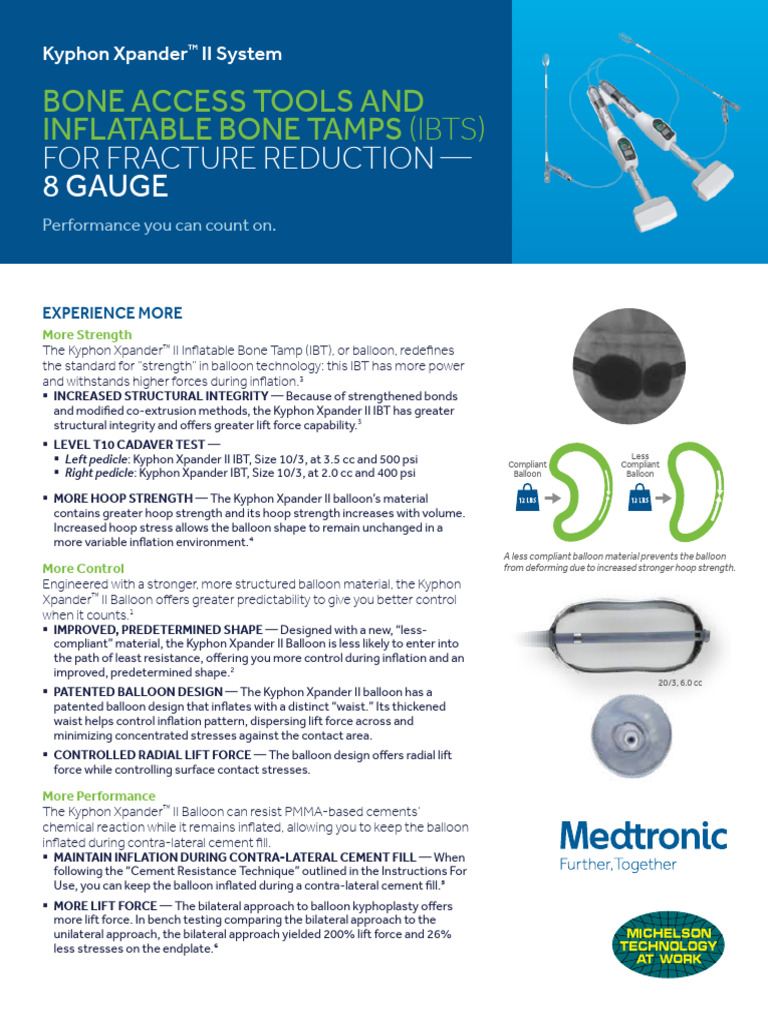 Kyphon Xpander II System 8 Gauge Product Specs | PDF