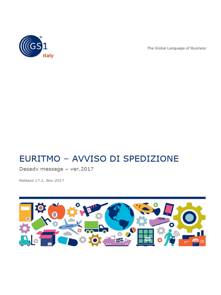 Manuale Edi Euritmo Desadv Avviso Di Spedizione Gs1italy | PDF