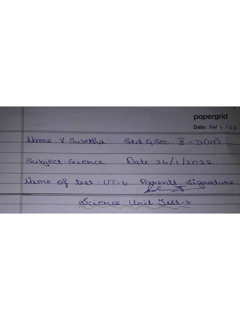 Swetha.V 10-D Science UT-6 (Biology) | PDF